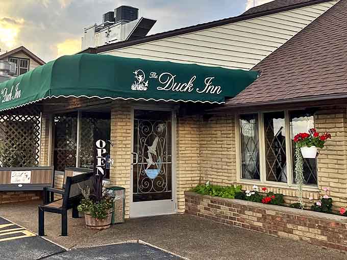 That "OPEN" sign might as well say "Happiness Ahead" &ndash; the Duck Inn's entrance promises culinary nostalgia by the plateful.