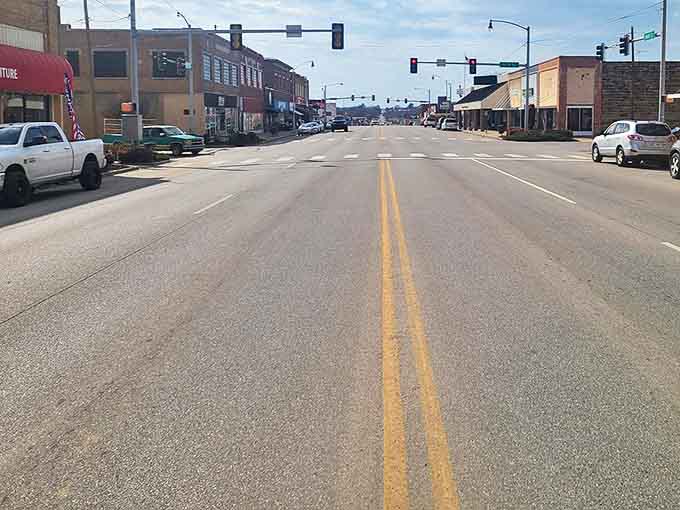 Main Street's wide lanes and classic storefronts create that rare small-town atmosphere where you half expect Andy Griffith to stroll around the corner whistling.