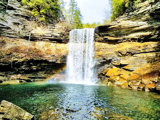 This isn't just a waterfall&mdash;it's nature's ultimate shower scene. The emerald pool below practically begs for a refreshing dip on scorching summer days.