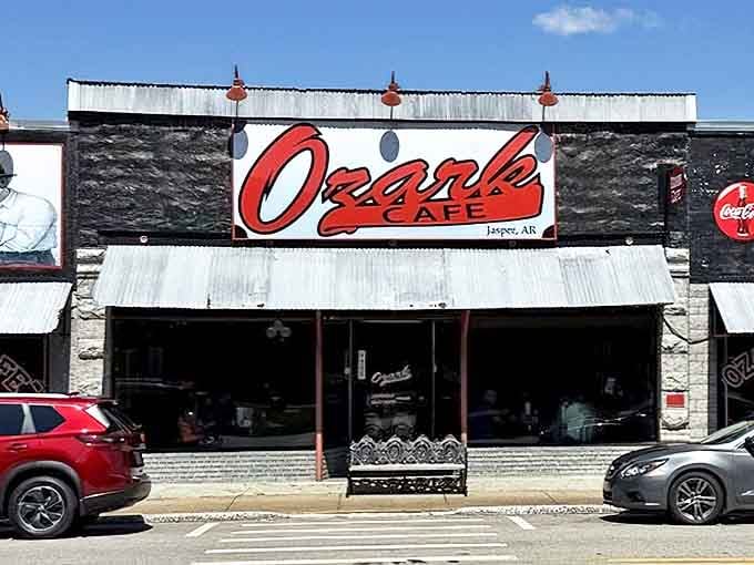 A slice of Americana served with a side of small-town charm, the Ozark Cafe's exterior promises what chain restaurants can only dream of delivering: authenticity.