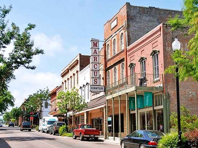 Washington Street's storefronts tell stories spanning generations, where "antique shopping" means finding treasures, not just paying antique prices.