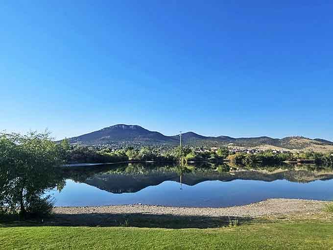 Montana's big sky meets its perfect reflection at Spring Meadow Lake. Nature's own infinity pool, just minutes from Helena's bustling downtown.