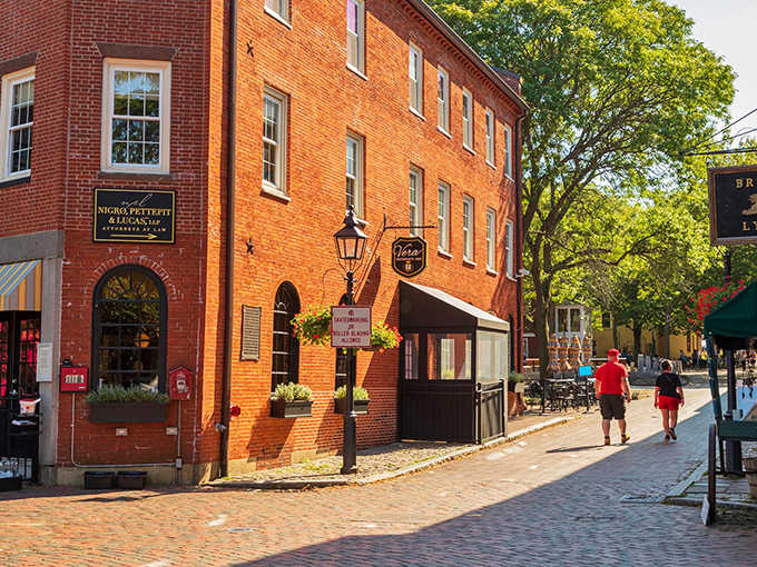 Brick-lined streets and historic charm – Newburyport's downtown feels like stepping into a living postcard where history and modern life dance together perfectly.