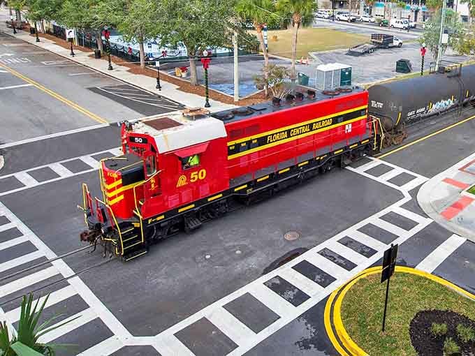 The Florida Central Railroad adds unexpected character to Ocala's streets. Who needs theme park rides when you've got the real deal chugging through town?