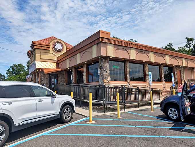 The classic diner silhouette against a New Jersey sky &ndash; where important life decisions are made, like whether to order breakfast at 3 PM.