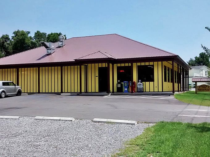 No fancy architectural flourishes needed&mdash;just a bright yellow building promising honest food and Gulf Coast hospitality.