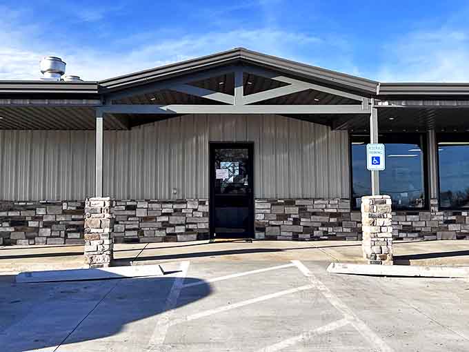 The entrance beckons like a portal to comfort food paradise. No password required, just an appetite and a smile.