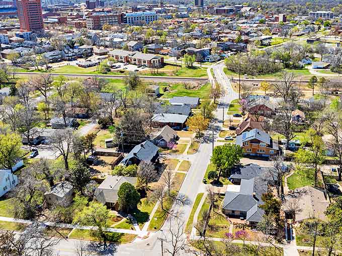 From above, Norman reveals itself as a patchwork of neighborhoods and greenspaces. The kind of place where you can breathe deeper and smile wider.