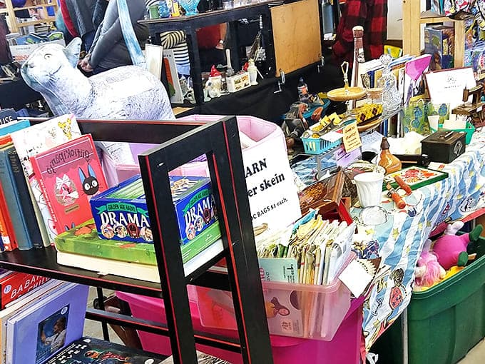 Treasure hunting paradise! Books, crafts, and quirky collectibles await the curious browser who isn't afraid to dig for gold among the everyday.