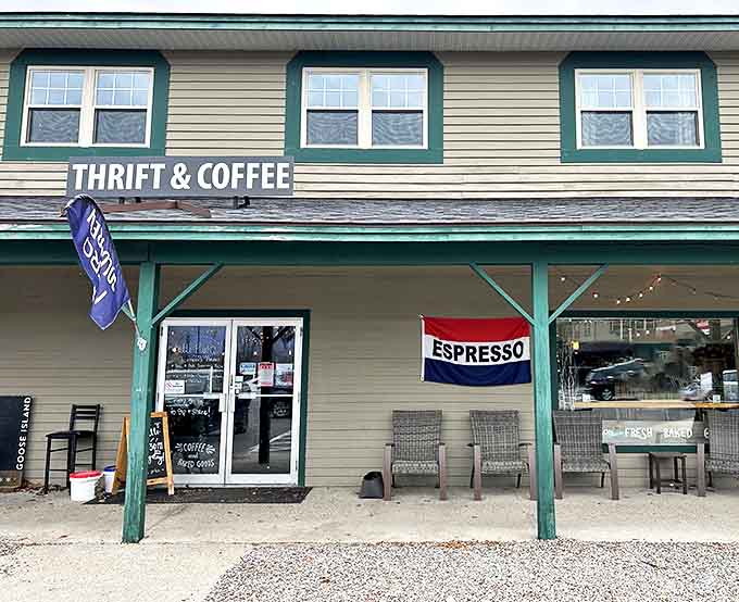 The unassuming exterior of Mountain Thrift and Coffee beckons with its simple charm &ndash; like finding a $20 bill in last year's winter coat.