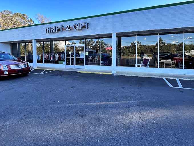 Clean lines and ample parking make this thrifting destination accessible to all. No fancy frills needed when the deals speak for themselves.