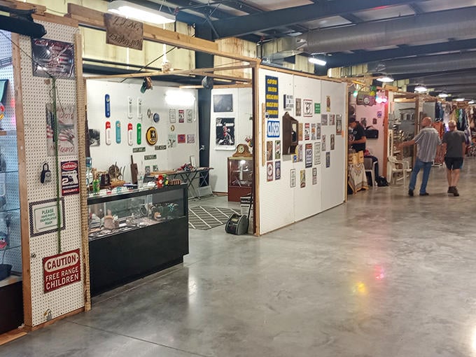 Treasure hunters navigate the concrete corridors of possibility, where every booth promises a story and every purchase becomes a memory.