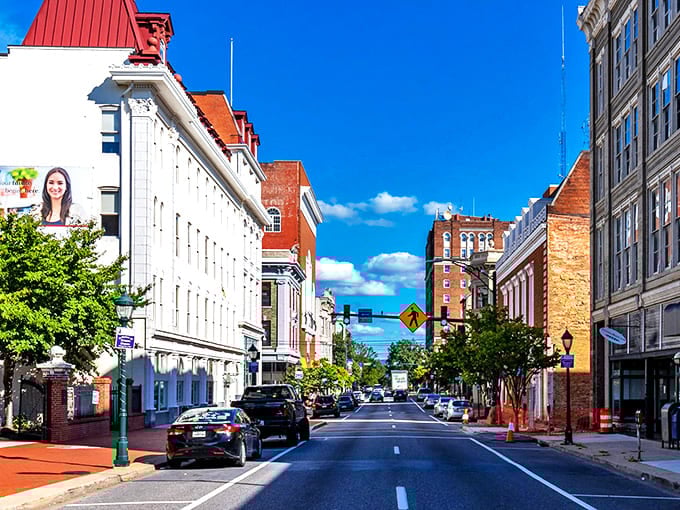 Downtown Hagerstown gleams under perfect blue skies, its historic architecture standing proud like well-preserved time capsules waiting to be explored.