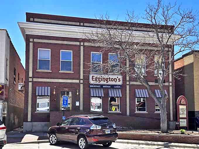 Bathed in bright Wyoming sunshine, Eggington's classic architecture stands proudly on Casper's downtown street—a temple to the art of breakfast.