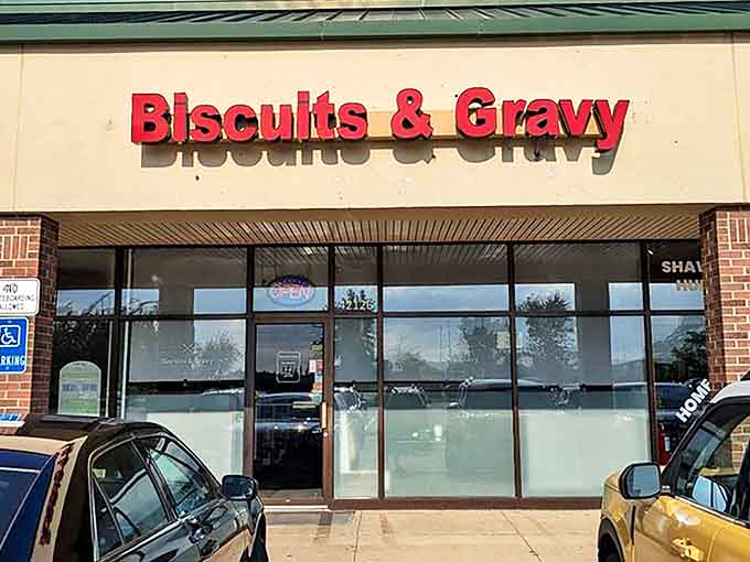 White plastic chairs outside hint at summer waits for tables&mdash;a sure sign you've found somewhere worth setting your alarm for.
