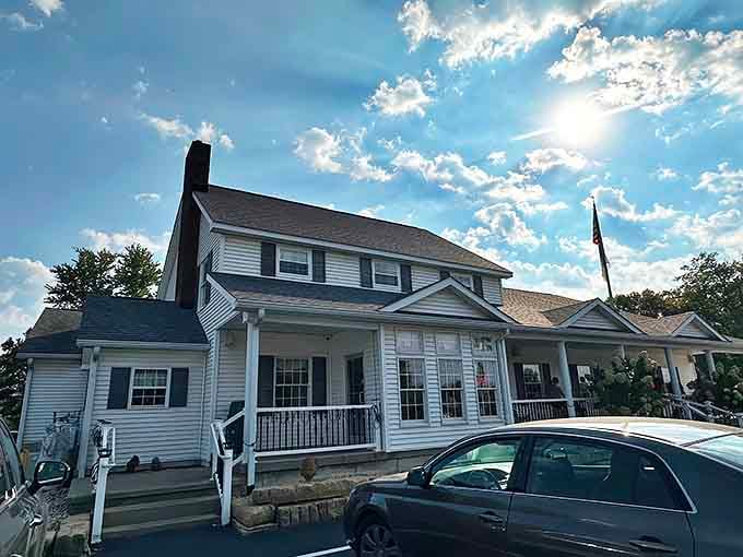 The white clapboard exterior of Crossroads Family Restaurant stands like a welcoming farmhouse against Indiana's big sky&mdash;comfort food's natural habitat.