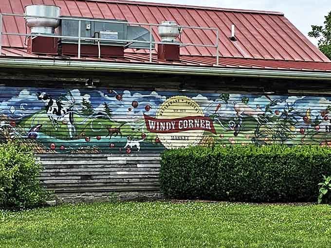 The vibrant mural on Windy Corner Market's exterior isn't just art&mdash;it's a preview of the colorful flavors waiting inside this Kentucky gem.