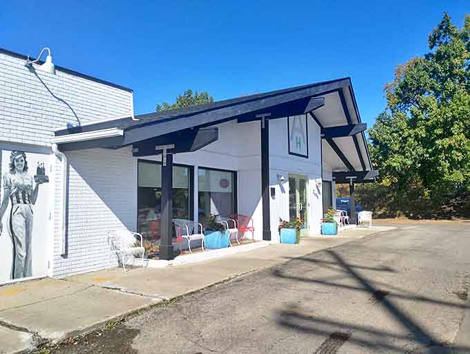 The charming white exterior of Anna's House beckons like a breakfast lighthouse, promising morning salvation for hungry souls adrift in Grand Rapids.