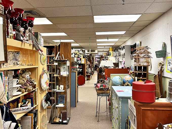 Endless aisles of treasures await at Colorado Antique Gallery, where every booth feels like stepping into someone else's carefully curated memories.
