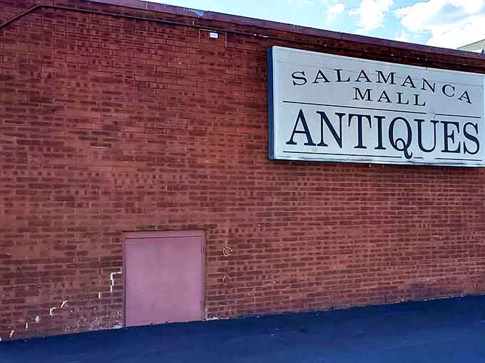 The unassuming brick exterior hides a universe of treasures within. Like a time machine disguised as a building.