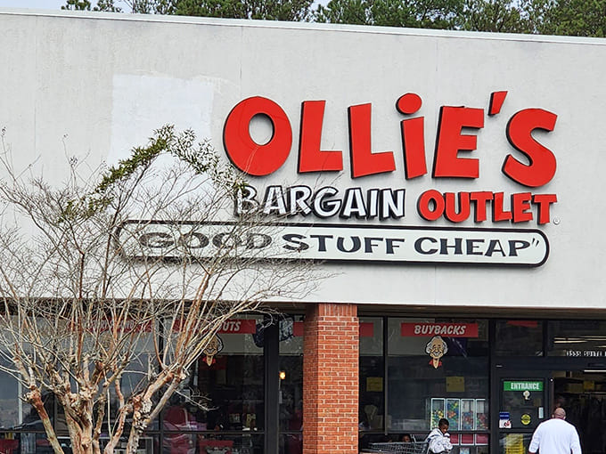 Up close with retail's most honest advertising&mdash;Ollie's bold red lettering practically shouts what bargain-loving Georgians already know: the thrill is in the hunt.