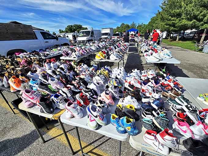 Footwear as far as the eye can see! This sneaker selection would make even the most disciplined shopper weak at the knees.