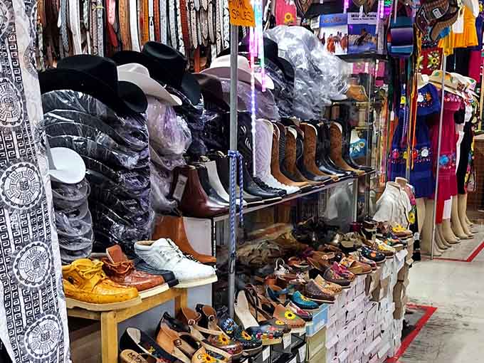 A footwear paradise where cowboy boots meet city slickers &ndash; proof that your next fashion statement is hiding somewhere between vintage leather and modern soles.