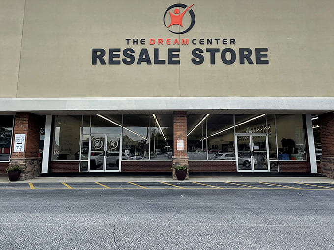 The retail equivalent of a mullet - business in the signage, party in the merchandise. Step inside and prepare for a thrifting adventure!