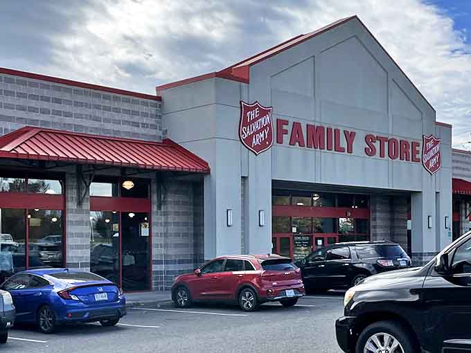 Architectural simplicity with a splash of red&mdash;like your grandmother's kitchen that somehow always had exactly what you needed when you visited.