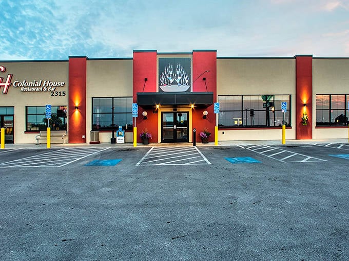 Twilight transforms this unassuming eatery into a glowing haven of comfort food possibilities.