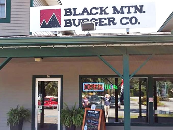 The unassuming facade of Black Mtn. Burger Co. proves once again that culinary treasures often hide behind modest exteriors.