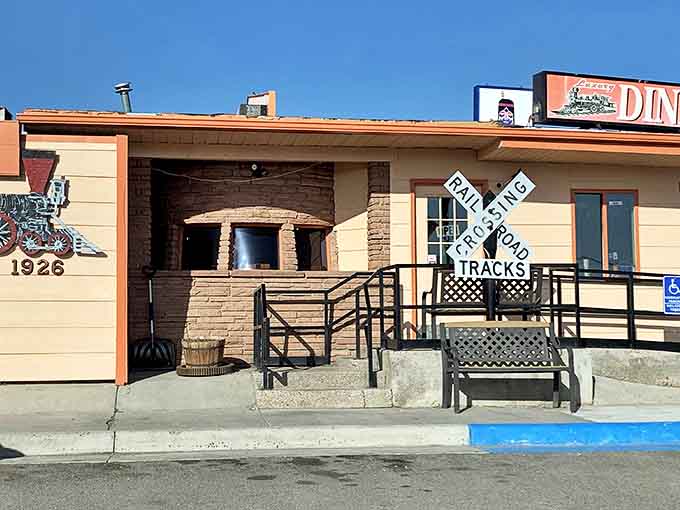 A closer look at the iconic signage that's welcomed hungry travelers for generations. That locomotive logo isn't just decoration &ndash; it's a promise of old-school satisfaction.