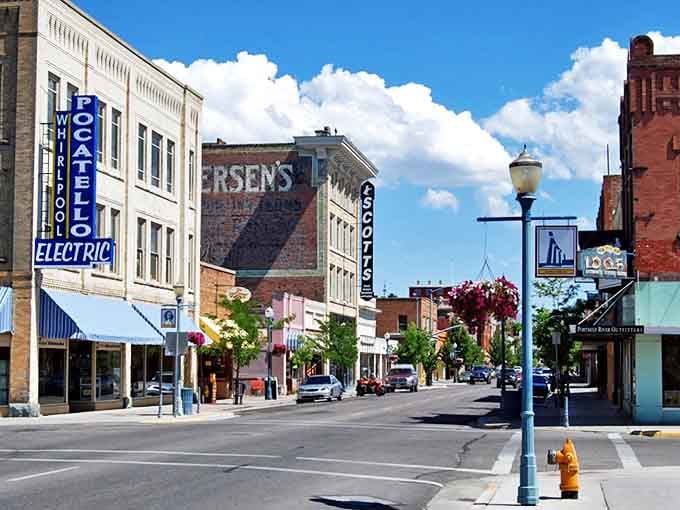 Historic downtown Pocatello captures that perfect small-town charm where the blue sky seems endless and everyone still says good morning.