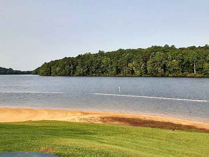 Where the swimming area meets wilderness &ndash; Lake Lurleen's pristine beach offers that perfect balance of civilization and untamed beauty.