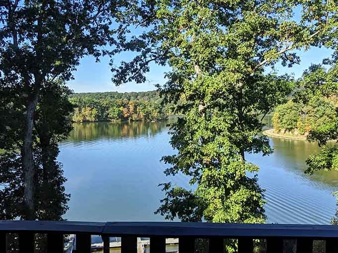 Nature's infinity pool, Ohio-style. This view from the lodge deck makes you wonder why anyone bothers with crowded beaches.