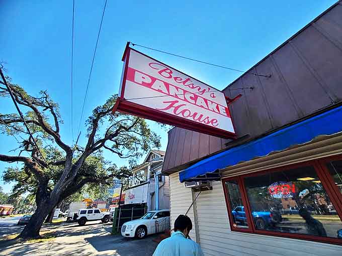 The unassuming exterior of Betsy's hides breakfast treasures within, like a culinary speakeasy where the password is "hungry."