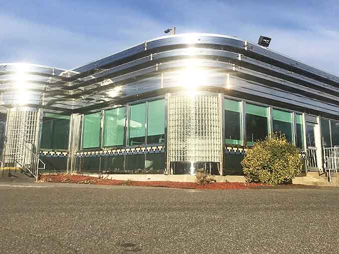 When the sun hits just right, the chrome exterior creates a dazzling display that's been turning heads on this Milford corner for years.