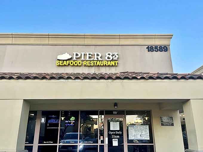 The sign says "Seafood Restaurant," but what it really means is "Teleportation Device to the Coast." Oscar's Pier 83 stands ready to rescue Arizonans from landlocked dining blues.