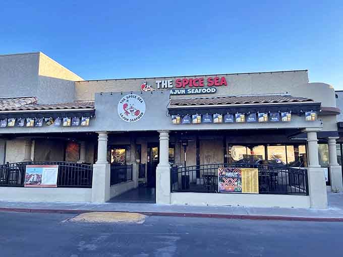 The desert's most delicious contradiction: a seafood haven where the only thing more surprising than the location is how good the food tastes.