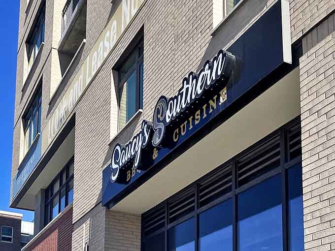 The understated brick exterior houses BBQ treasures within&mdash;like finding a rare vinyl record in a plain sleeve that turns out to be pure gold.