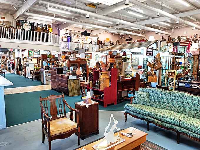 The ultimate treasure hunter's playground where every booth is its own universe of possibilities. Two floors of organized chaos that would make Indiana Jones trade his whip for a shopping cart