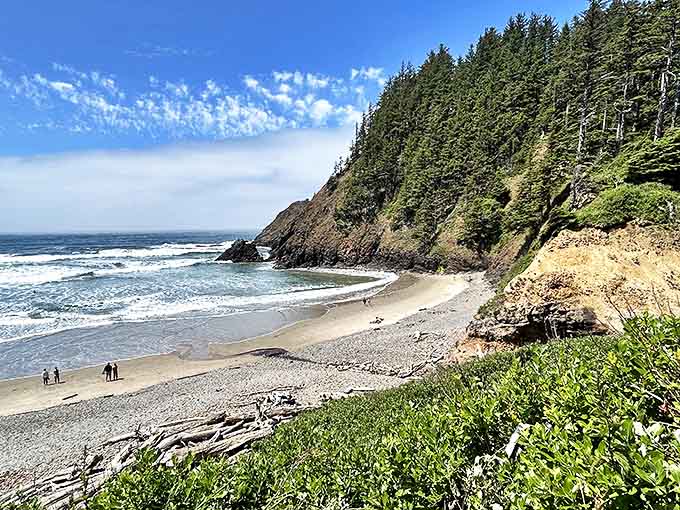 That moment when you realize your office cubicle could have been this beach. Indian Beach offers a perfect crescent of sand for contemplating life's important decisions.