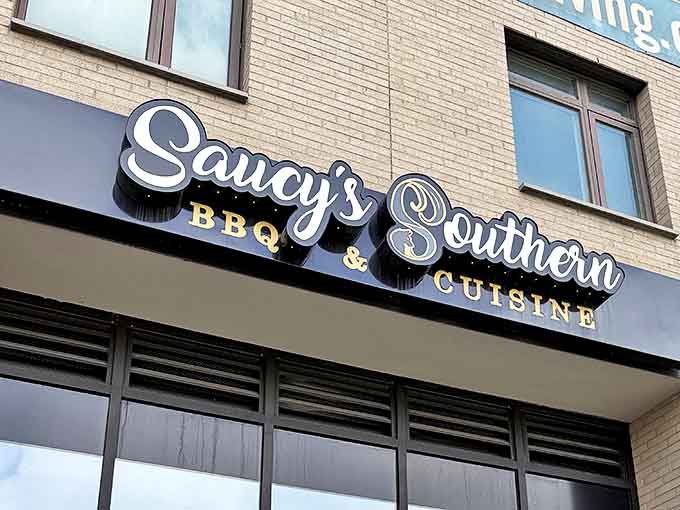 The understated brick exterior houses BBQ treasures within&mdash;like finding a rare vinyl record in a plain sleeve that turns out to be pure gold.