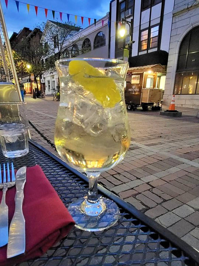 Church Street provides the perfect backdrop for this sparkling cocktail&mdash;urban enough for sophistication, Vermont enough for authenticity.
