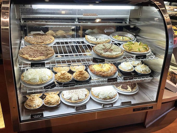 The pie case &ndash; where difficult decisions are made and diet resolutions go to die in the most delicious way possible.