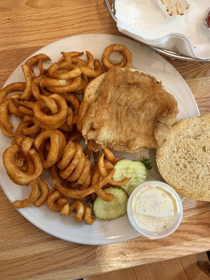 Curly fries that dance around a perfectly fried fish sandwich&mdash;a lunch that makes you wonder why you'd eat anything else.