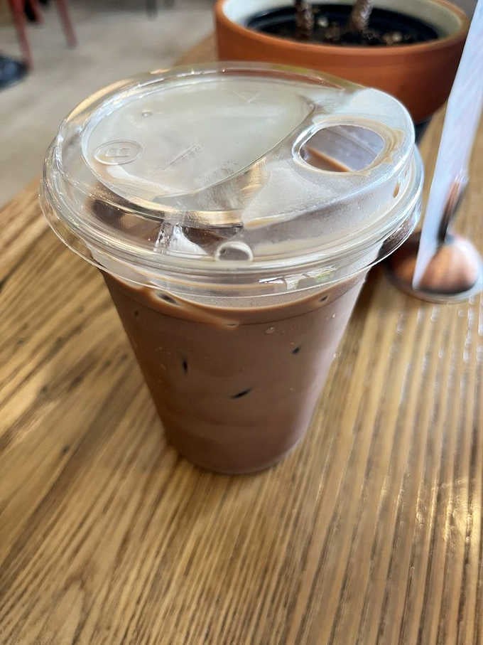 Iced chocolate perfection in a cup. The kind of drink that makes you wonder why anyone would ever choose plain coffee again.
