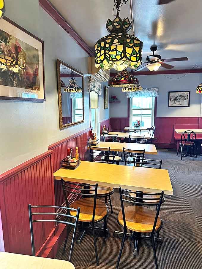 The dining room feels like the breakfast nook you wish you had at home&mdash;if your home had perfect lighting and professional cooks.