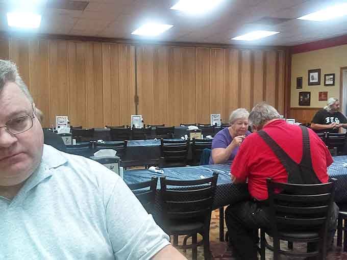 The wood-paneled dining room might not win design awards, but it's hosted more genuine smiles than any fancy restaurant in Charleston.