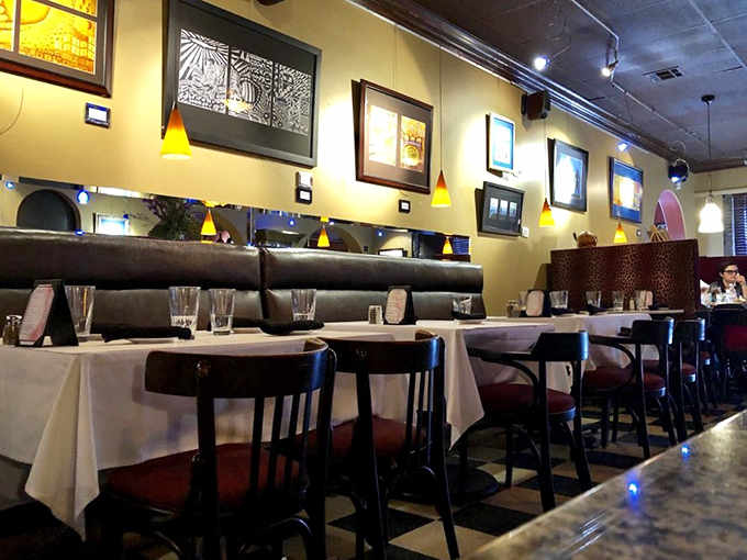 White tablecloths and local art on the walls &ndash; La Baguette balances casual comfort with just enough elegance for special occasions.